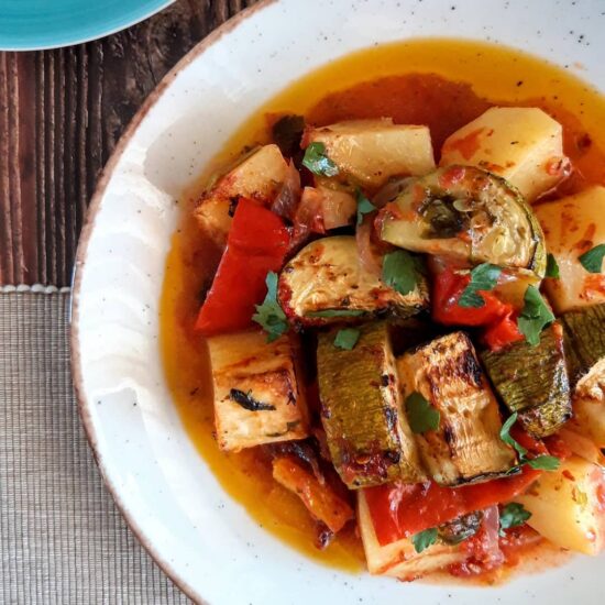 Traditional Briam - Greek Mixed Roasted Vegetables in the Oven Recipe ...